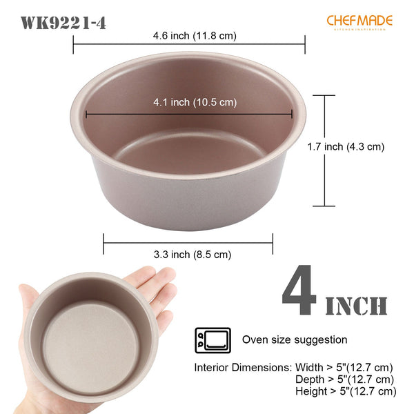 Chefmade學廚WK9221圓形4吋固定底乳酪起士蛋糕模4" Cake Pan Set Round Columnar - 瑞輝食品原料餐飲 ...